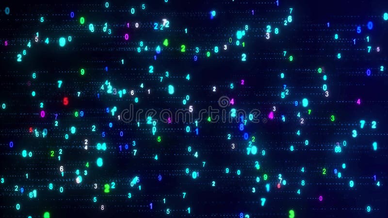 Digital Binary Code Animated Abstract Data Transmission Background Binary Digital Data 01