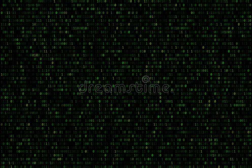 Digital Binary Code Background Features a Seamless Pattern of Colours ...