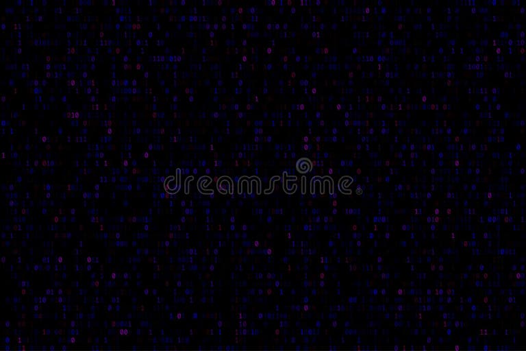 Digital Binary Code Background Features a Seamless Pattern of Colours ...