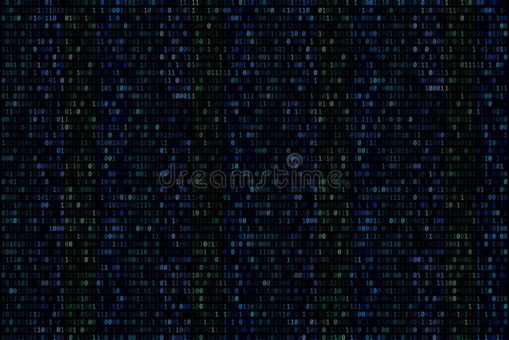 Digital Binary Code Background Features a Seamless Pattern of Colours ...