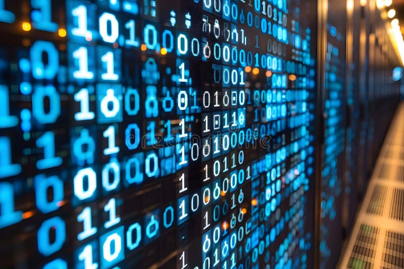 Digital Binary Code Background for High-Tech Data and Network Concepts Generative AI Stock ...