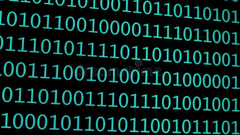 Digital Binary Code Background Shows Abstract Numbers Flowing in Rows Stock Video - Video of ...