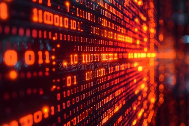 Digital Binary Code Background for Technology and Programming Concepts Generative AI Stock ...