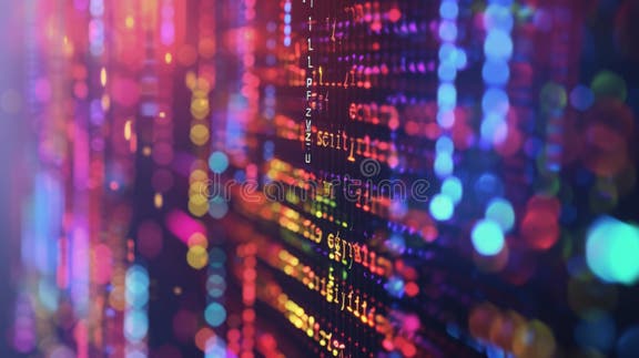 Digital Binary Code Background ,theme of Technology and Data Flow in an ...