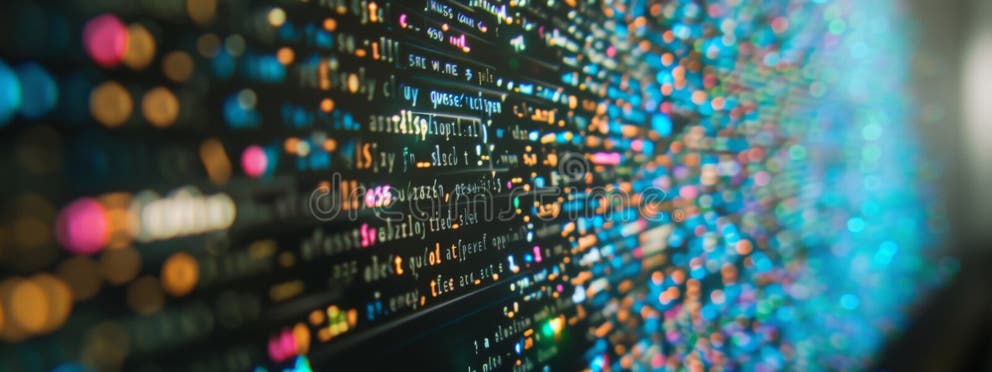 Digital Binary Code Background ,theme of Technology and Data Flow in an ...