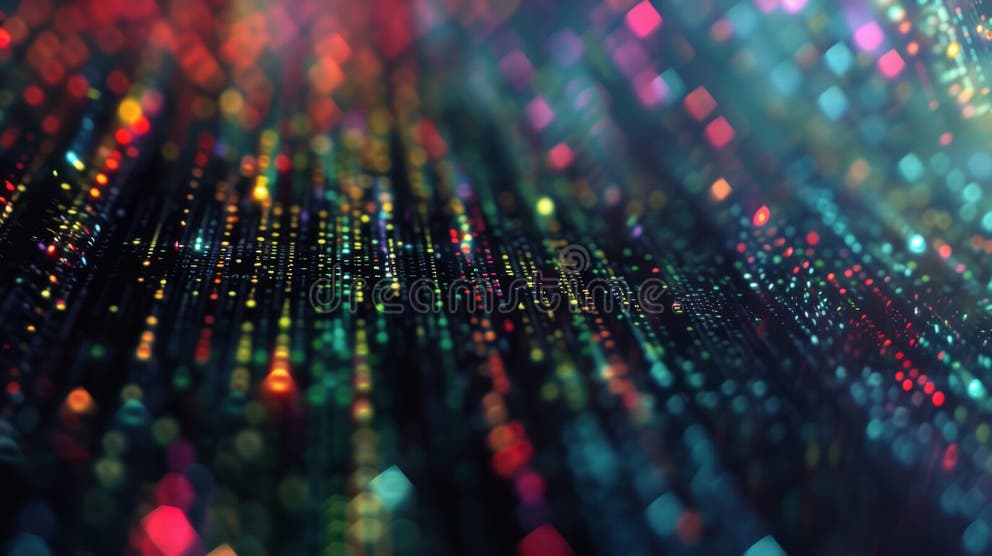 Digital Binary Code Background ,theme of Technology and Data Flow in an ...