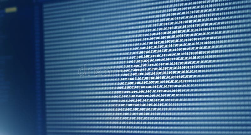 Binary Computer Code. Programming Stock Photo - Image of protection ...