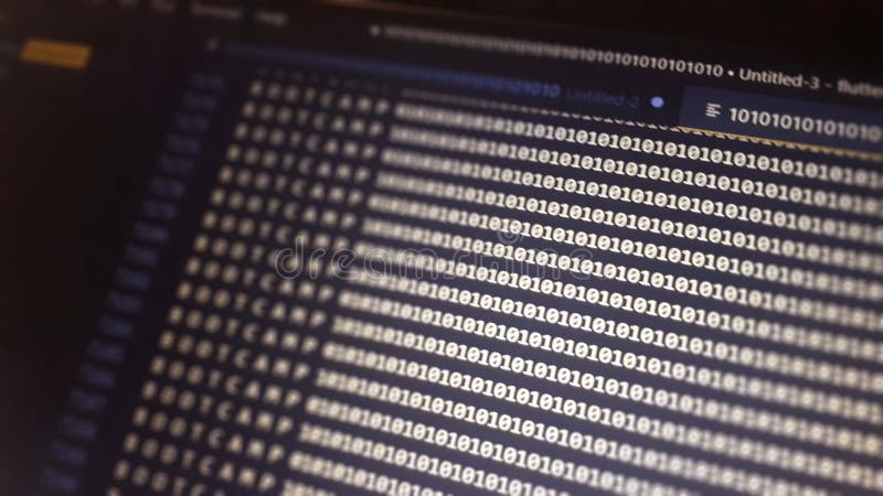 Binary Computer Code. Programming Stock Photo - Image of protection ...