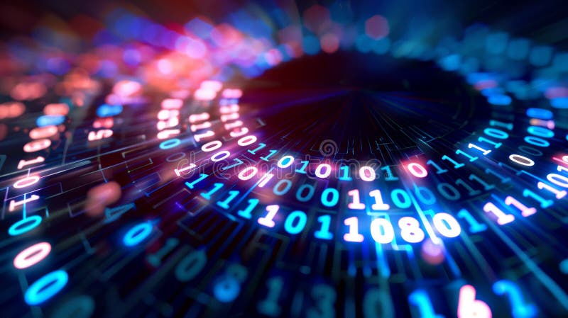 Digital Circuits Binary Patterns Create Vibrant Abstract Background Stock Photos - Free ...