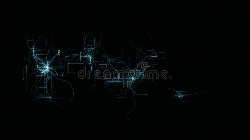 Digital Binary Code Futuristic Background Loop Scientific Technology Data Binary Code Network