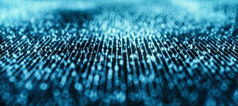 Binary Code Background Blue Stock Illustration - Illustration of ...