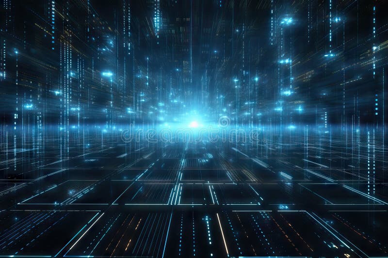 Digital Binary Code Matrix Background 3d Rendering Of A Scientific Technology Data Binary Code