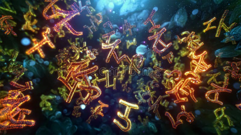 Digital Binary Code Matrix Background - 3D Rendering of a Scientific Technology Data Binary Code ...