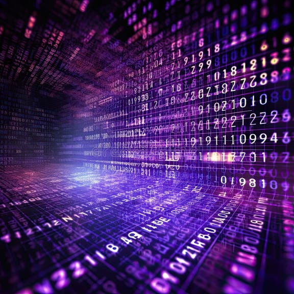 Digital Binary Code Matrix Background A Futuristic Visualization Of Technological Data Network