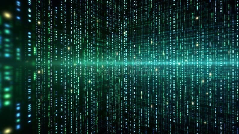 Digital Binary Code Matrix Background Generative Ai Stock Image Image Of Programming Data