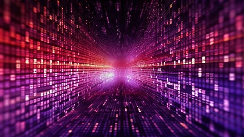 Digital Binary Code Matrix Background. Generative AI Stock Photo ...