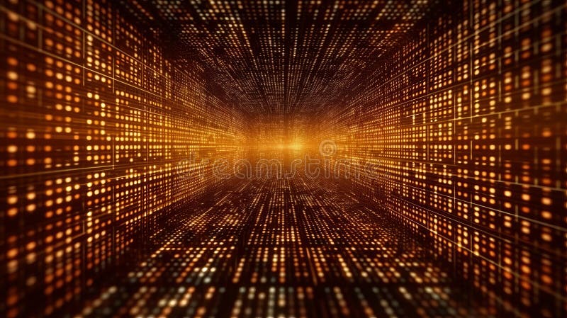 Digital Binary Code Matrix Background. Generative AI Stock Illustration - Illustration of ...