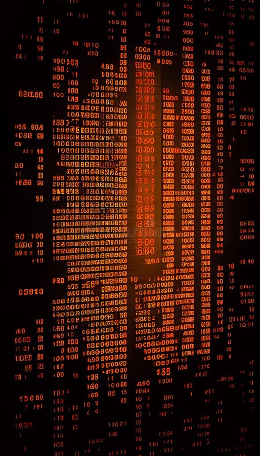 Digital Binary Code Matrix Background Scientific Technology Data Binary Code Network Conveying