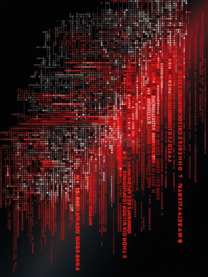 Digital Binary Code Matrix Background Scientific Technology Data Binary Code Network Conveying