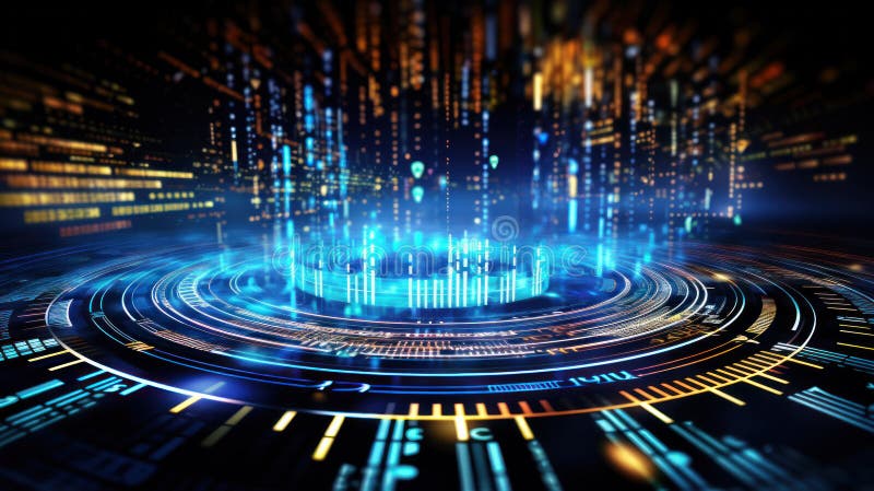 Digital Binary Code Matrix Background Scientific Technology Data Binary Code Network Conveying