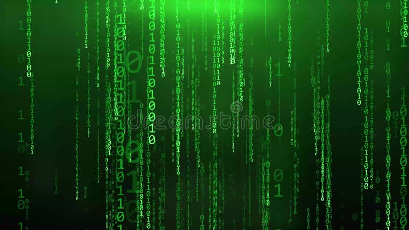 Digital Binary Code Matrix stock footage. Video of virtual - 380794276