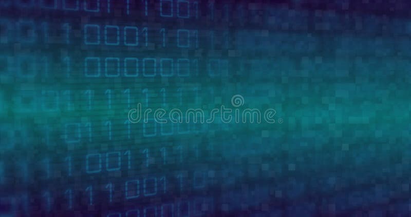 Digital Binary Code Overlays a Blue Abstract Background Stock Photo - Image of cyberspace ...
