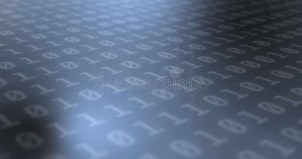 A Digital Binary Code Pattern Spreads Across the Screen, Symbolizing Data Encryption Stock ...
