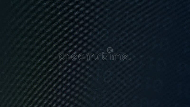 Digital Binary Code Processing On Screen Background Loop Data Rendering Of A Scientific