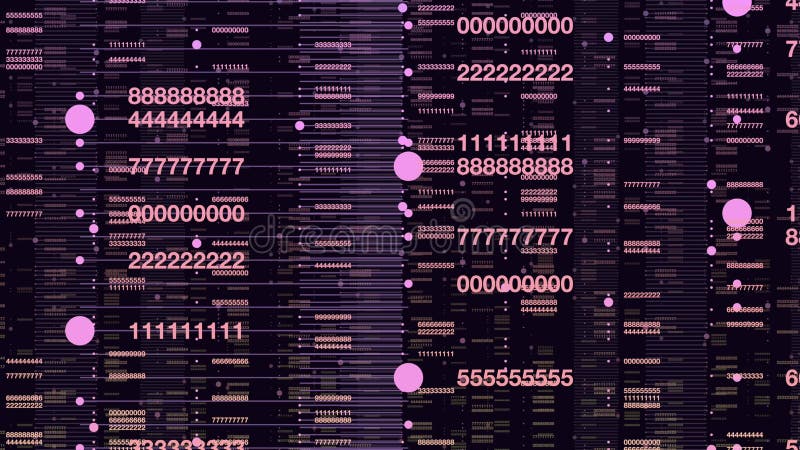 Digital Binary Code with Random Neon Led Numbers on Computer Screen Stock Video - Video of ...