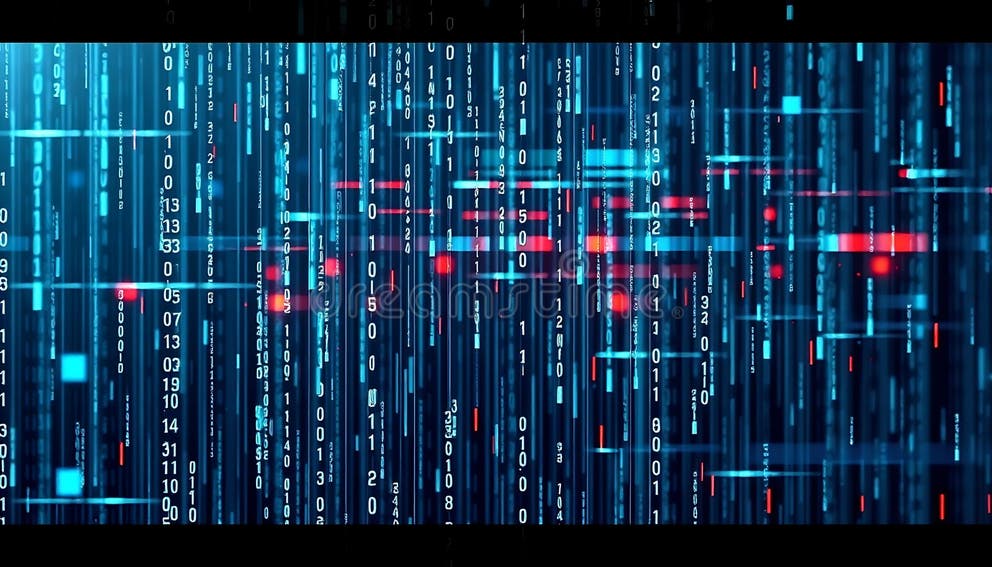 Digital Binary Code Stream, Technology Background and Data Flow Design ...
