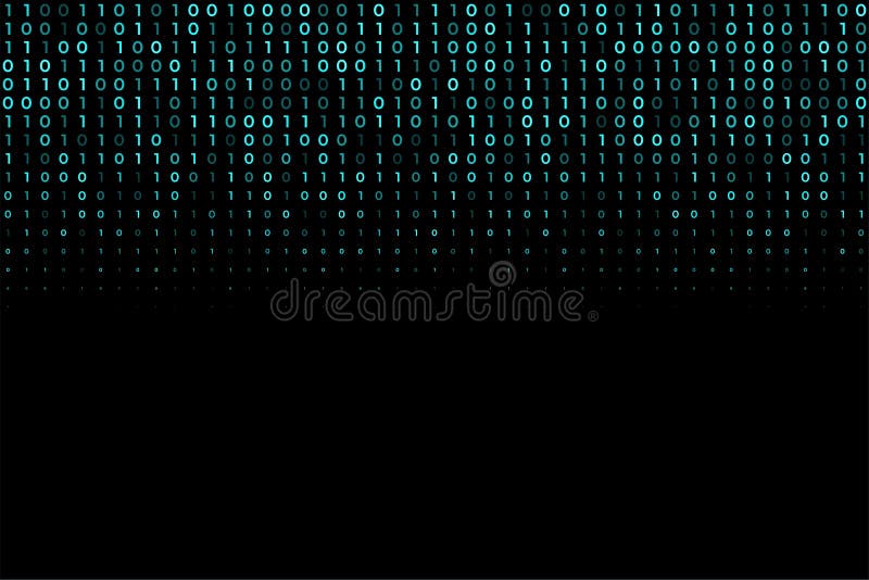 Digital Binary Code Tech Matrix Wallpaper with Falling Numbers Design ...