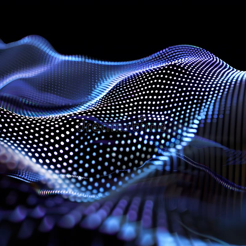 Digital Binary Code Wave Pulse. Stock Illustration - Illustration of ...