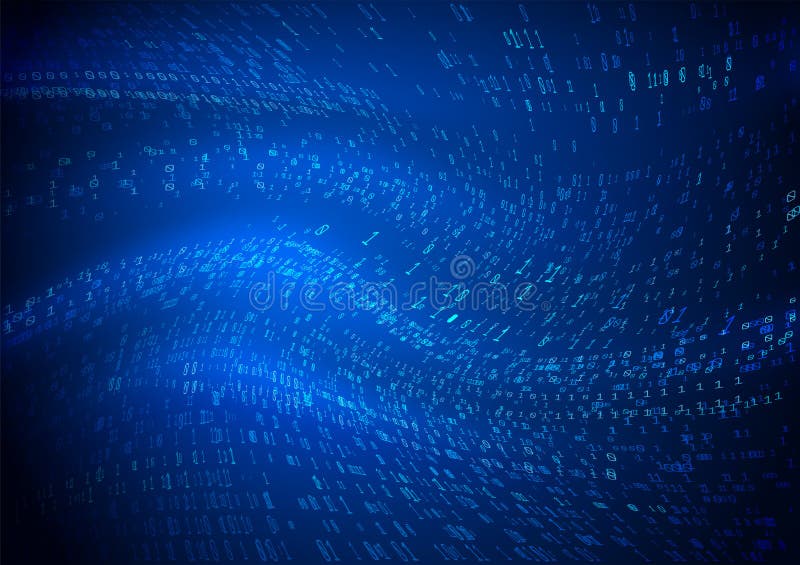 Binary Code Wave. Sound As a Binary Wave. Abstract Binary Background ...