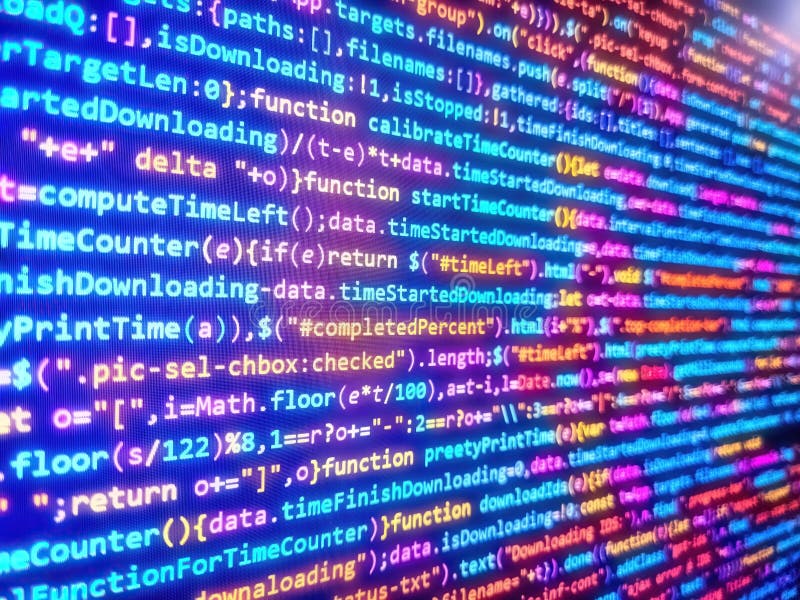 Software Engineer at Work. Website Programming Code. Business and AI Technology Represent ...