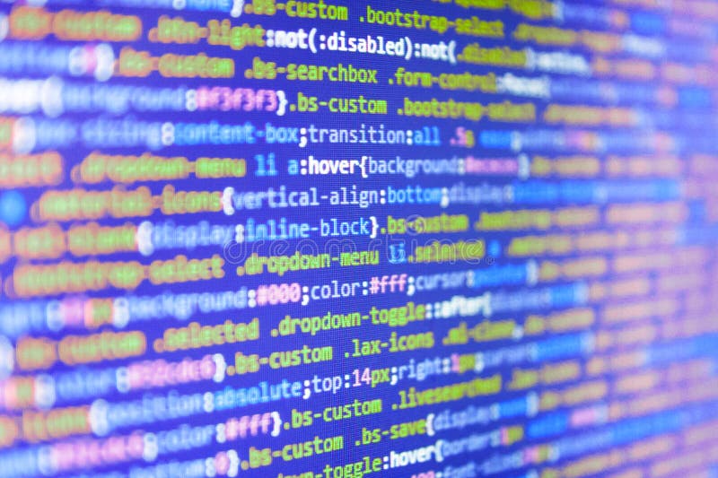 Digital Binary Data on Computer Screen. Stock Image - Image of javascript, data: 124578937