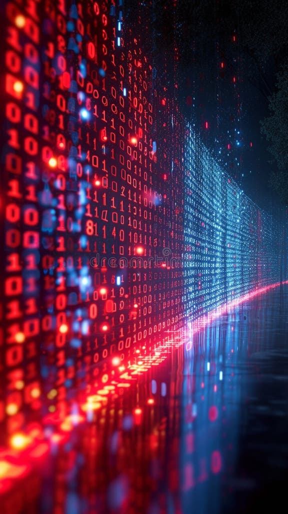 Digital Binary Data Encryption, Computer Virus, Abstract Secure ...