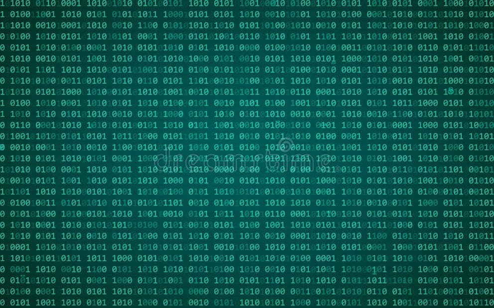 Digital Binary Data and Streaming Binary Code Background. Matrix Background with Digits 1.0 ...