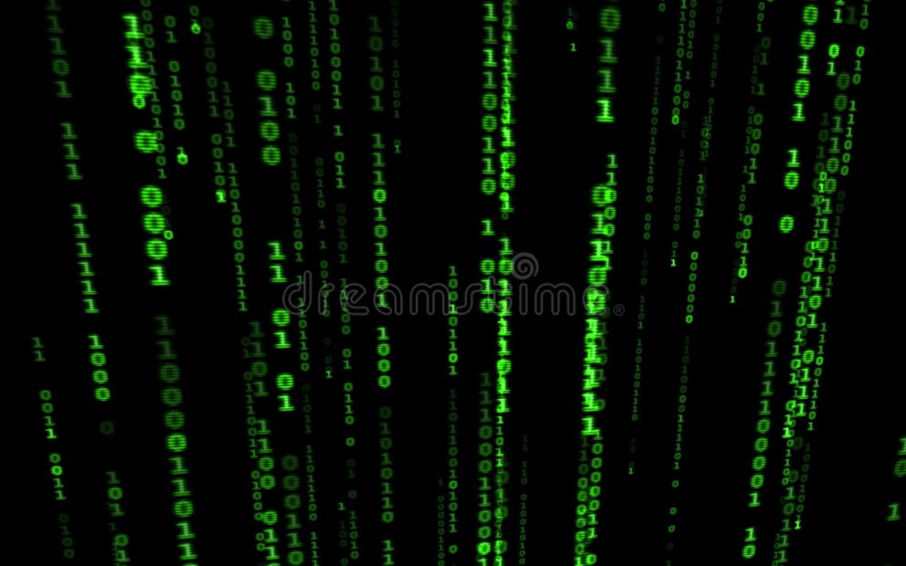 Computer Code Falling Matrix Style. Stock Illustration - Illustration ...