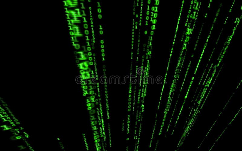 Computer Code Falling Matrix Style. Stock Illustration - Illustration ...