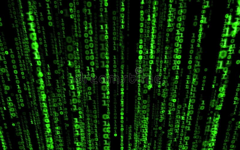 Computer Code Falling Matrix Style. Stock Illustration - Illustration ...
