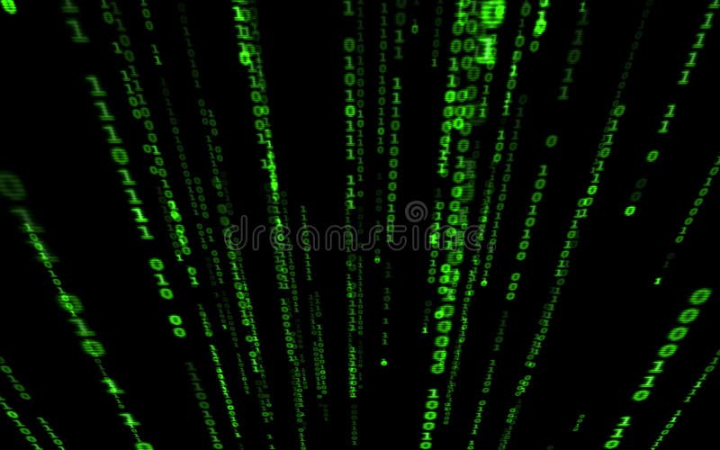 Computer Code Falling Matrix Style. Stock Illustration - Illustration ...