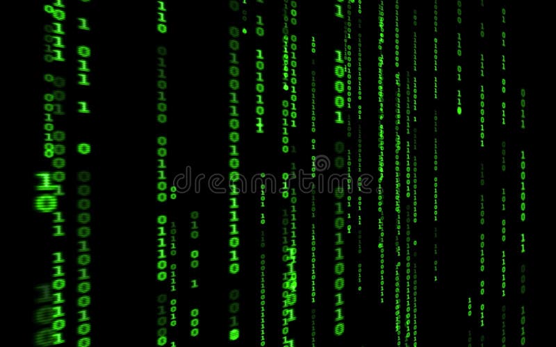 Computer Code Falling Matrix Style. Stock Illustration - Illustration ...