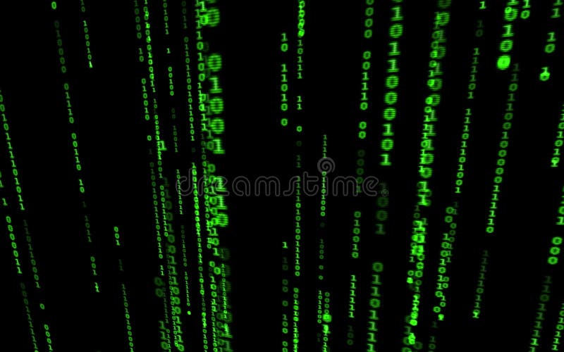 Computer Code Falling Matrix Style. Stock Illustration - Illustration ...