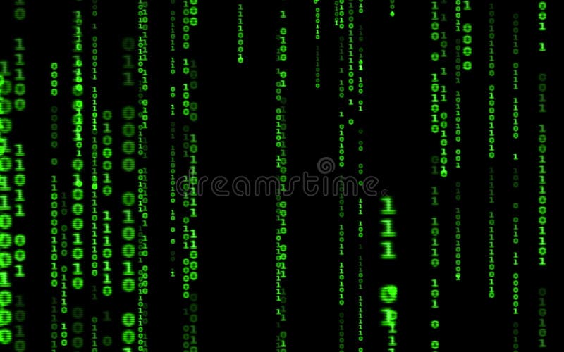 Computer Code Falling Matrix Style. Stock Illustration - Illustration ...