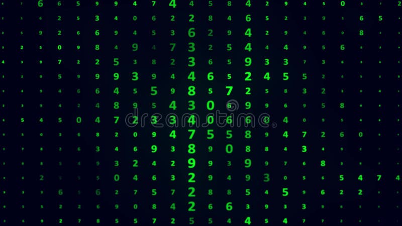 Binary Code With Numbers Moving On The Screen Digital Age Binary Algorithm Data Code