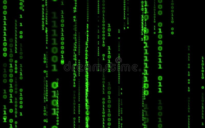 Computer Code Falling Matrix Style. Stock Illustration - Illustration ...