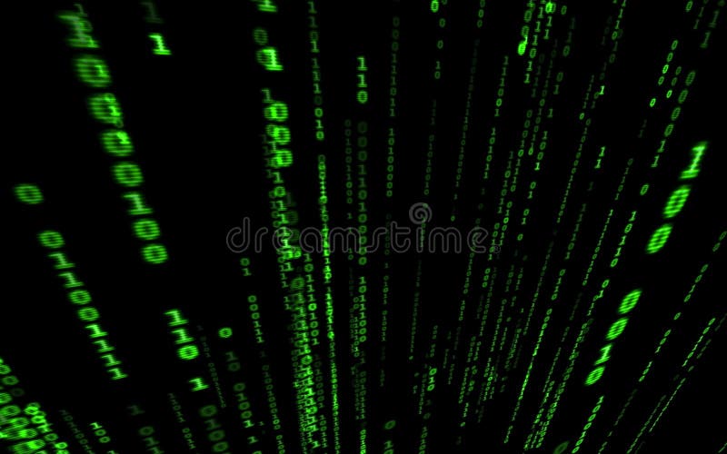 Computer Code Falling Matrix Style. Stock Illustration - Illustration ...
