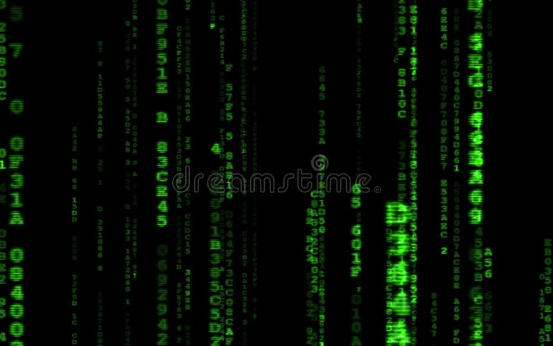 Computer Code Falling Matrix Style. Stock Illustration - Illustration ...