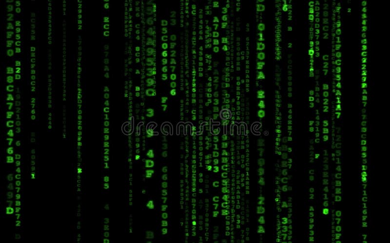 Computer Code Falling Matrix Style. Stock Illustration - Illustration ...