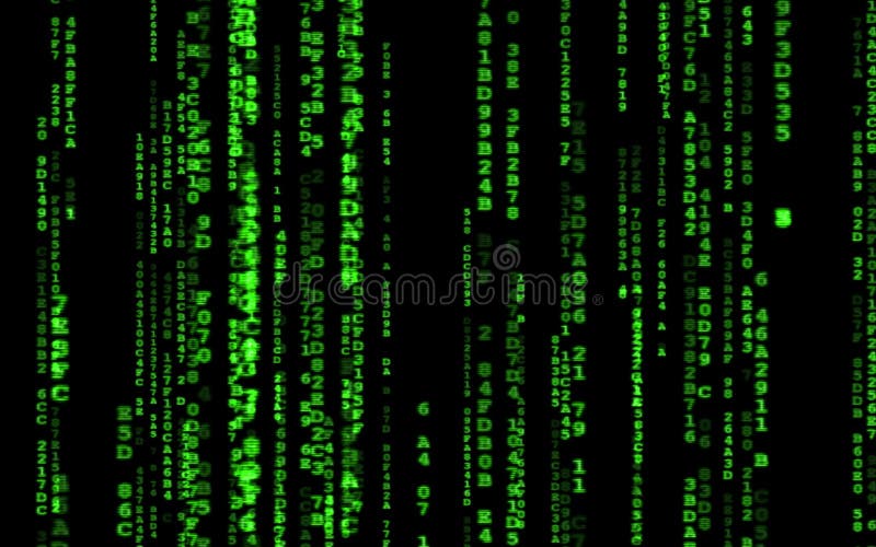 Computer Code Falling Matrix Style. Stock Illustration - Illustration ...
